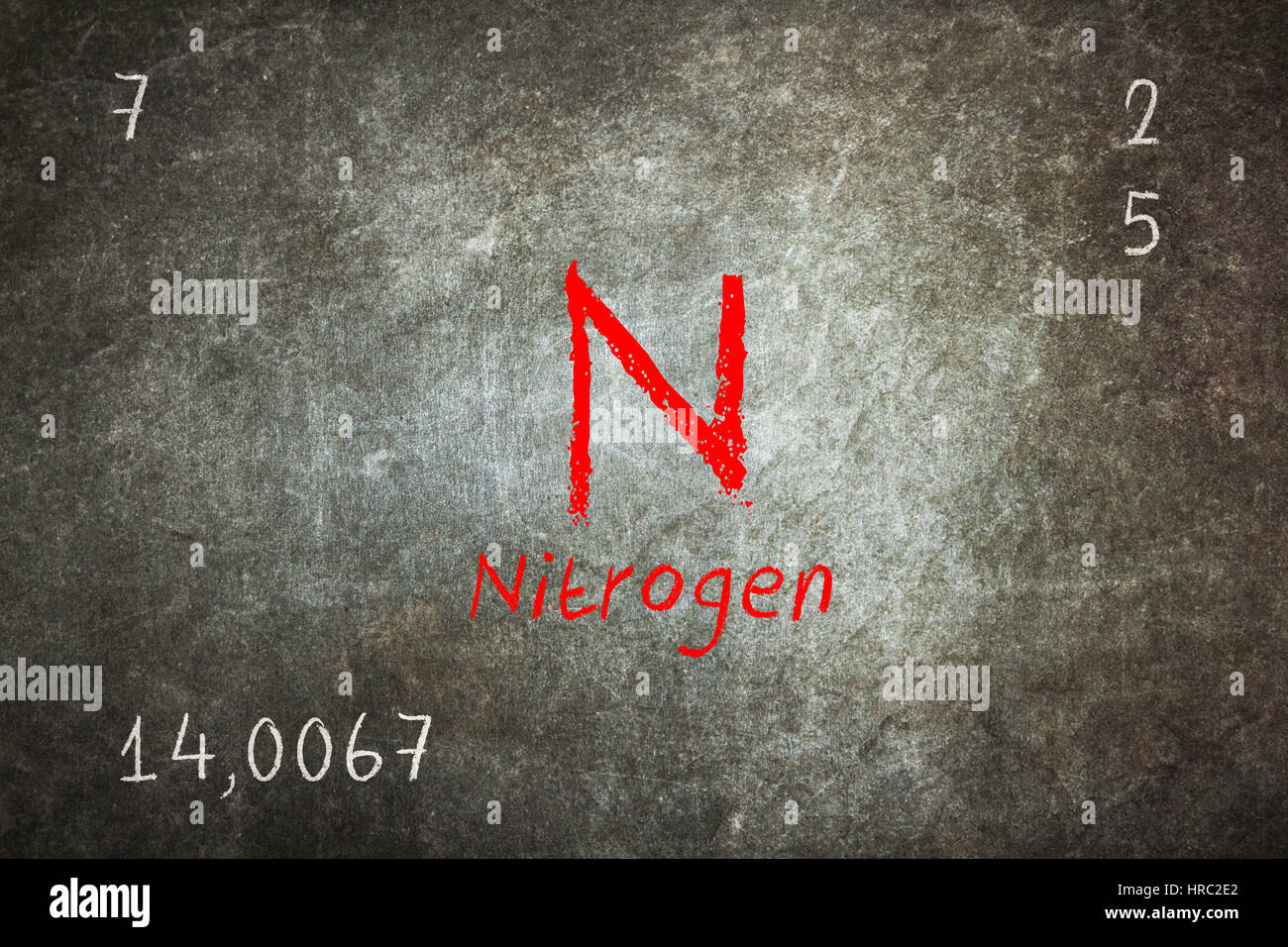 Isolierte Tafel mit Periodensystem, Stickstoff, Chemie Stockfotografie ...