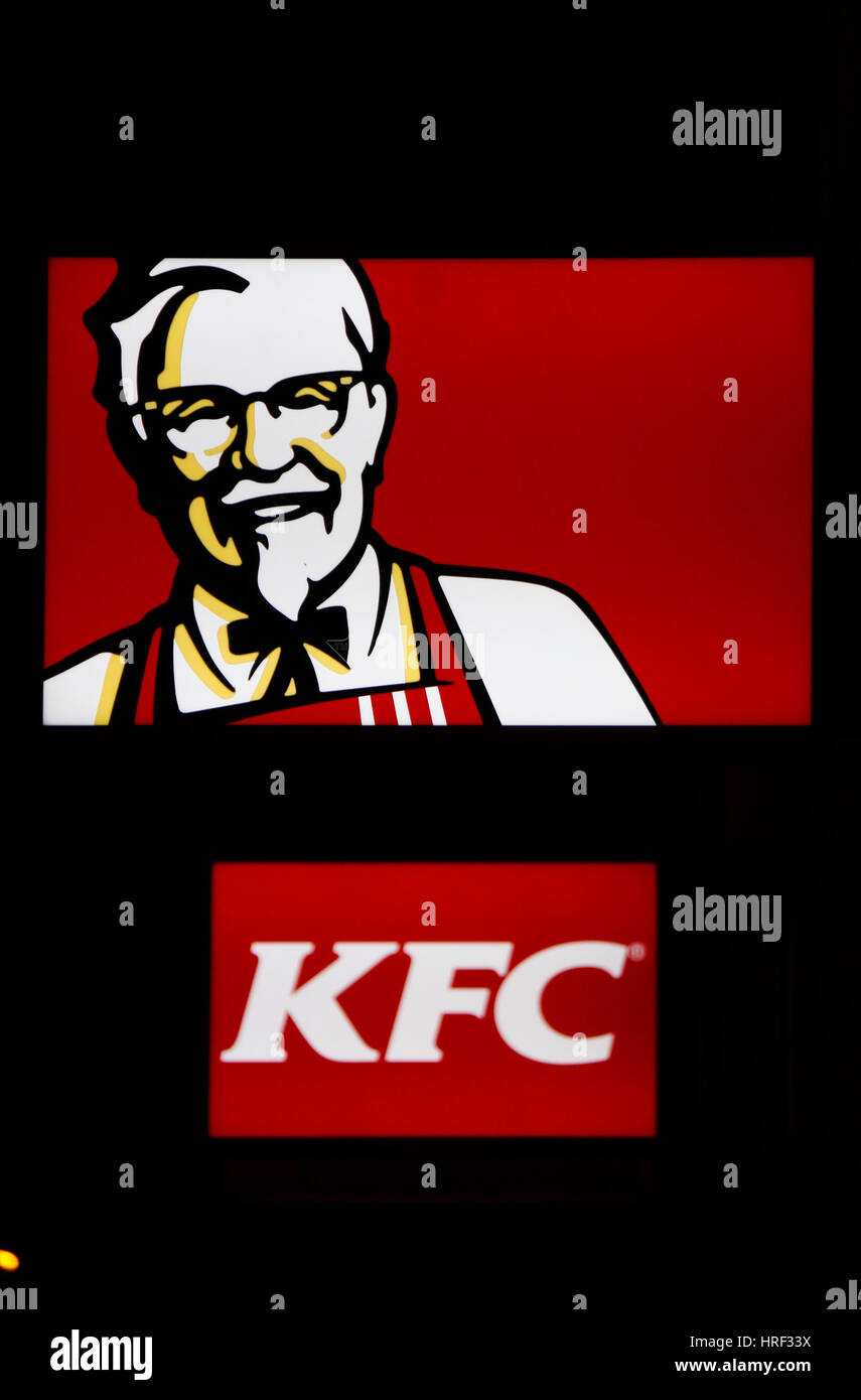 Das Logo der Marke / das Logo der Marke "KFC Kentucky Fried Chicken ...