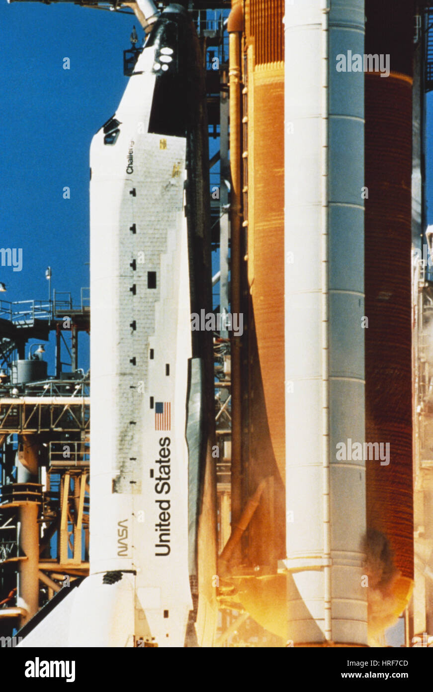 STS-51-L, Space Shuttle Challenger Start, 1986 Stockfotografie - Alamy