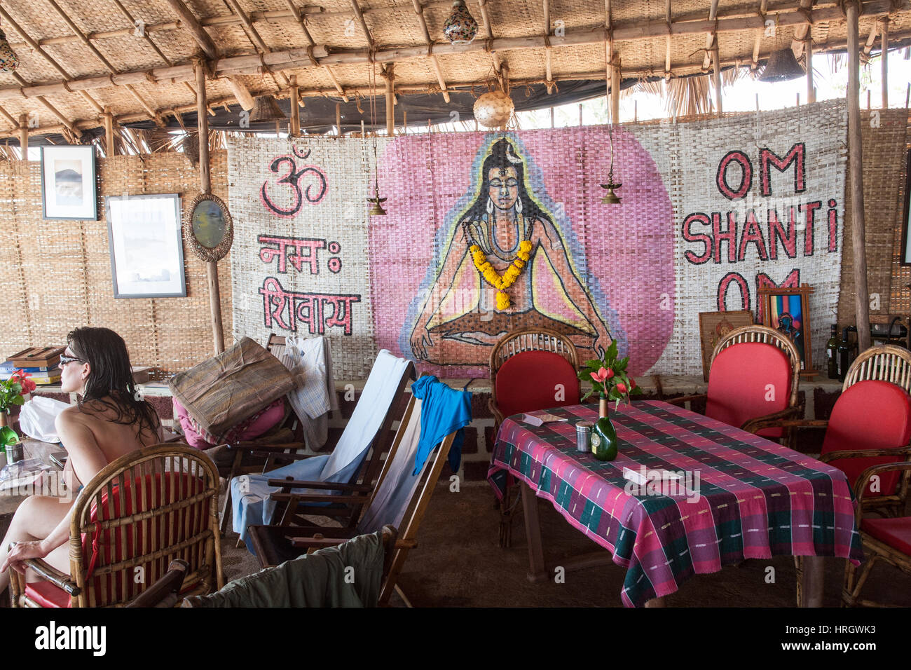 Om Shanti Om, Aum, Symbol, Tourismus, Shiva, Hindu, Gott, gemalt, auf ...