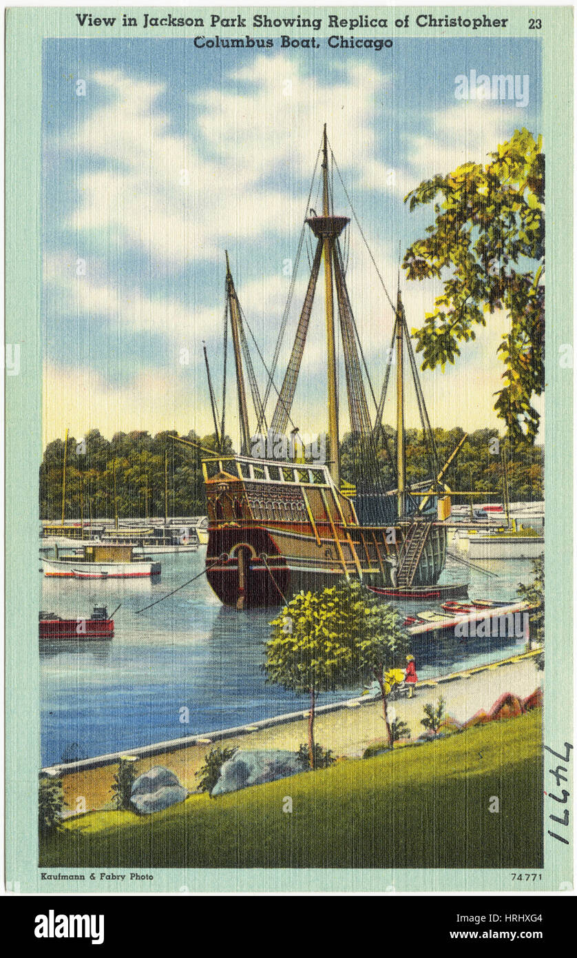 Illinois - Ansicht in Jackson Park zeigt Replik von Christopher ...