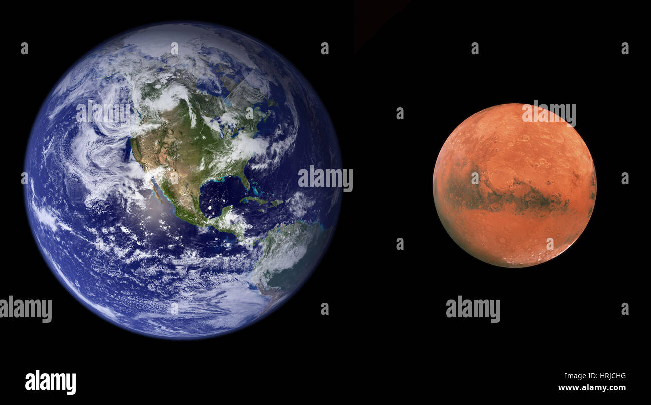Earth mars comparison -Fotos und -Bildmaterial in hoher Auflösung – Alamy