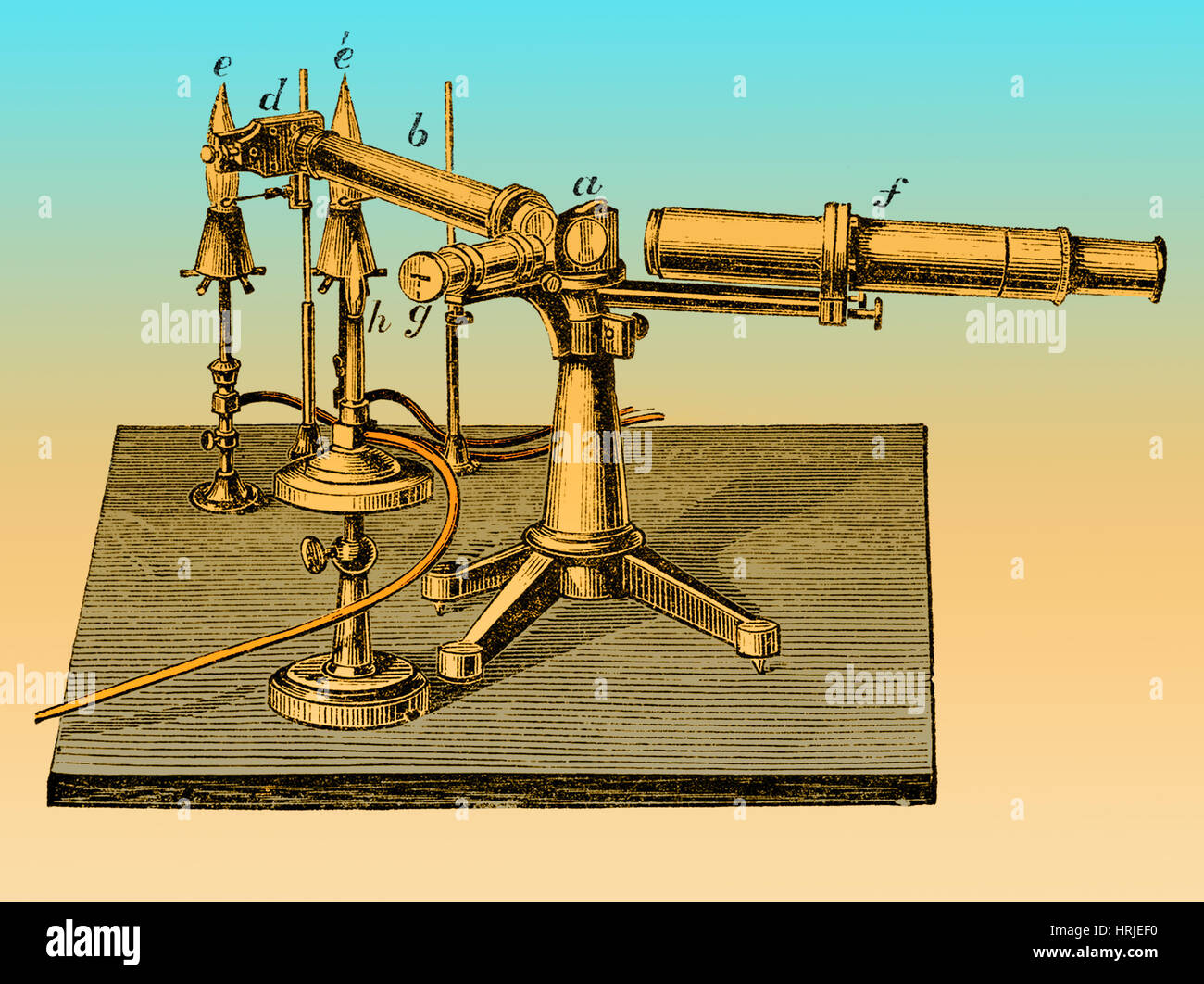 Bunsen-Kirchhoff spektroskopische Apparate, 1869 Stockfotografie - Alamy