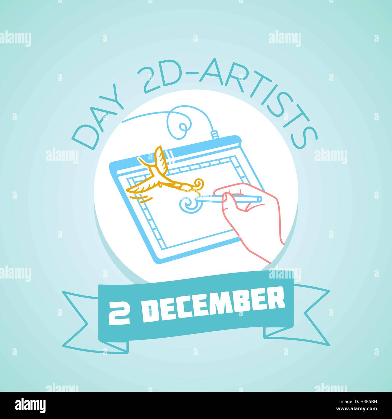 Kalender für jeden Tag am 2. Dezember. Grußkarte. Urlaub - Tag 2D ...