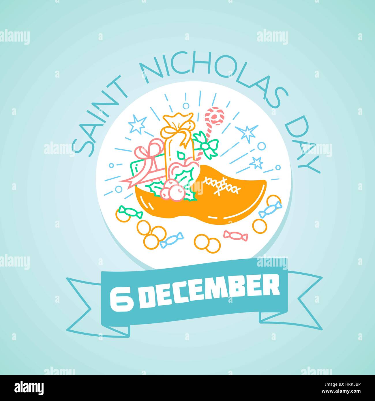 Kalender für jeden Tag am 6. Dezember. Grußkarte. Urlaub - Nikolaus ...