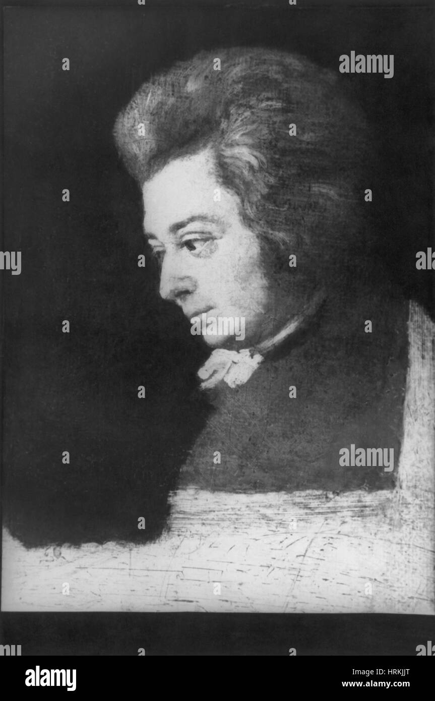 Wolfgang Amadeus Mozart, österreichischer Komponist Stockfotografie - Alamy