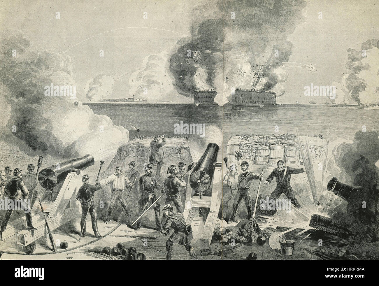 Schlacht von Fort Sumter, 1861 Stockfotografie - Alamy