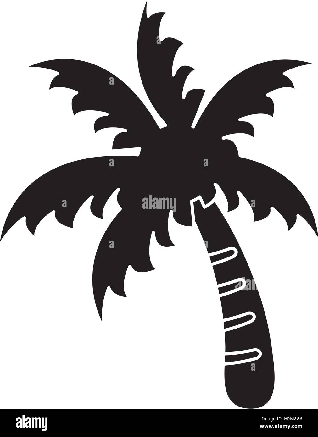 Palm Tree Strand Symbol Piktogramm Stock-Vektorgrafik - Alamy