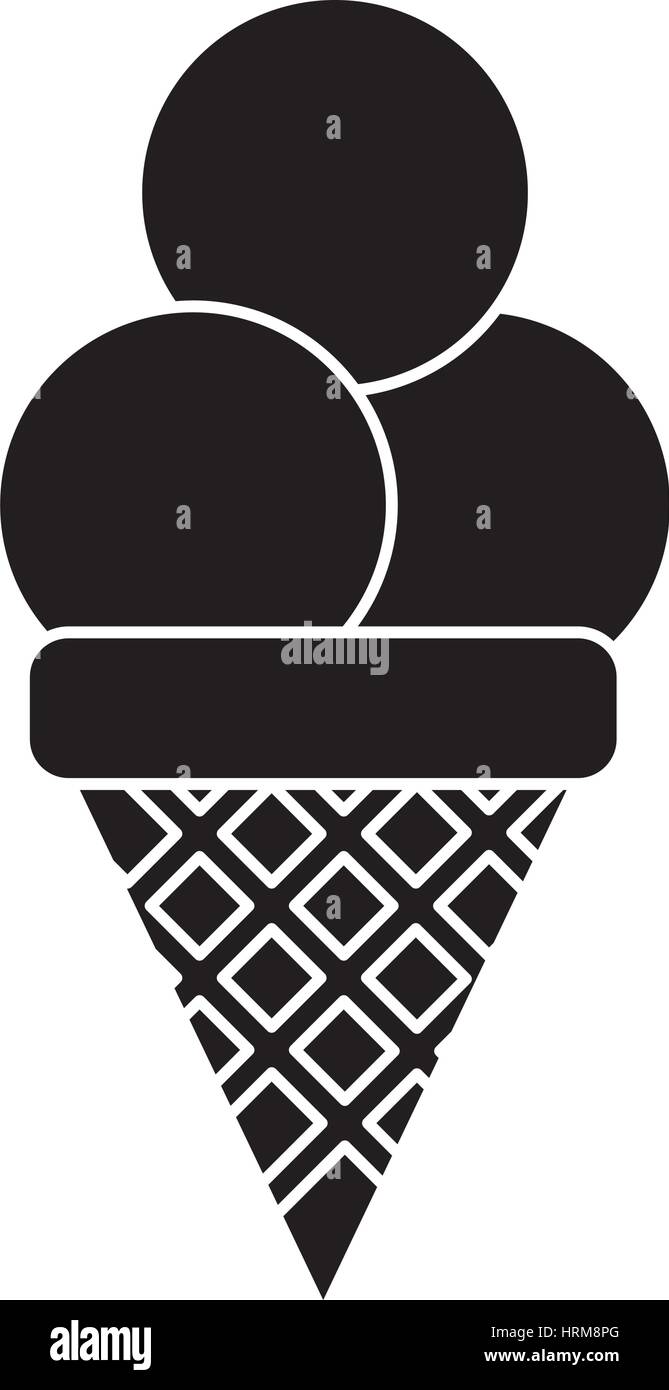 Eis-süße Eisbecher Piktogramm Stock-Vektorgrafik - Alamy