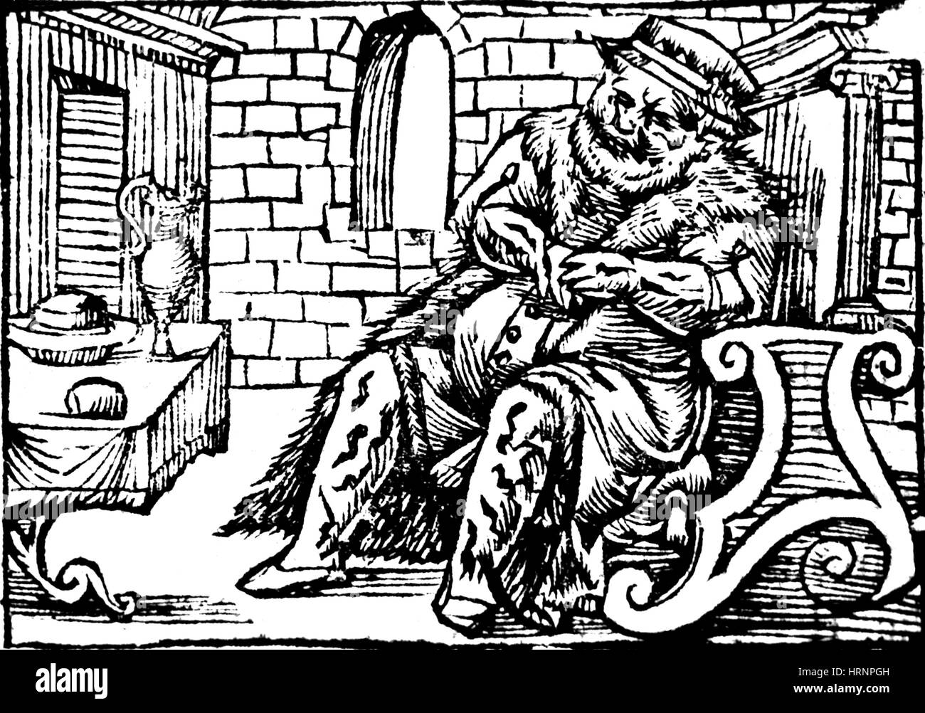 Aderlass zur Gewichtsreduktion, Blutegel Methode, 1598 Stockfotografie ...