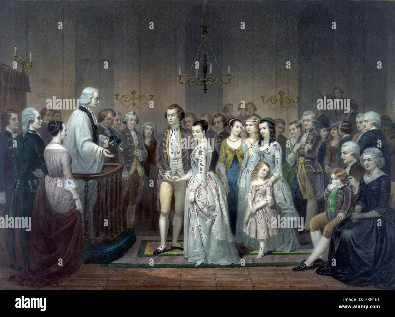 George washington heiratet martha custis -Fotos und -Bildmaterial in ...