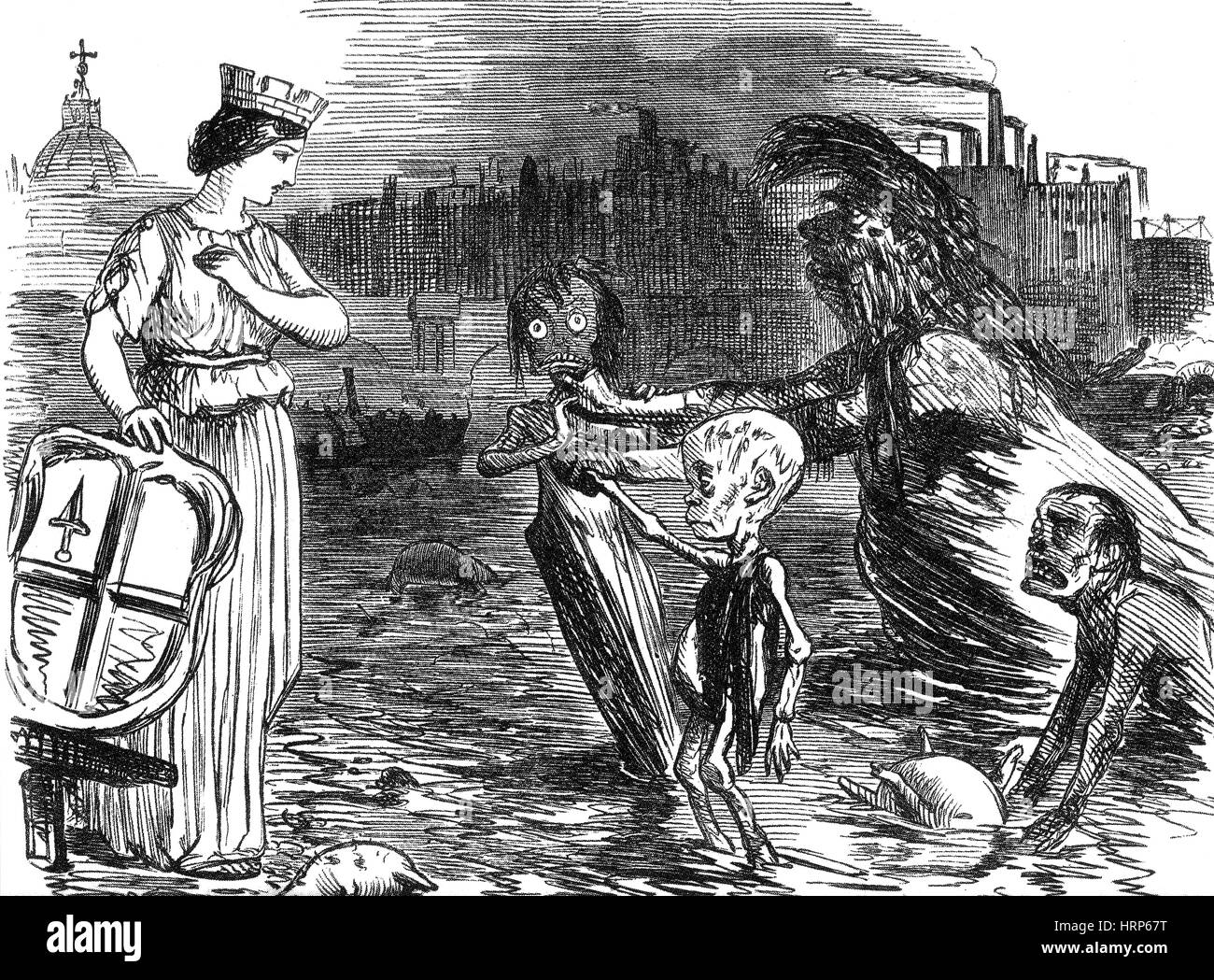 Der große Gestank, 1858 Stockfotografie - Alamy