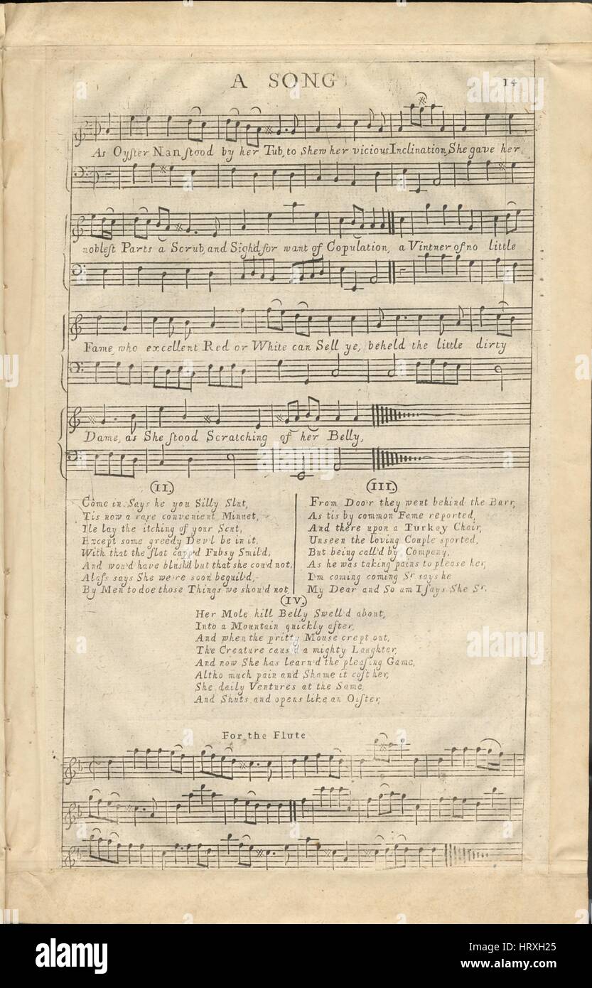 Noten-Cover-Bild des Songs "A Lied ["als Auster Nan Stand durch ihre ...