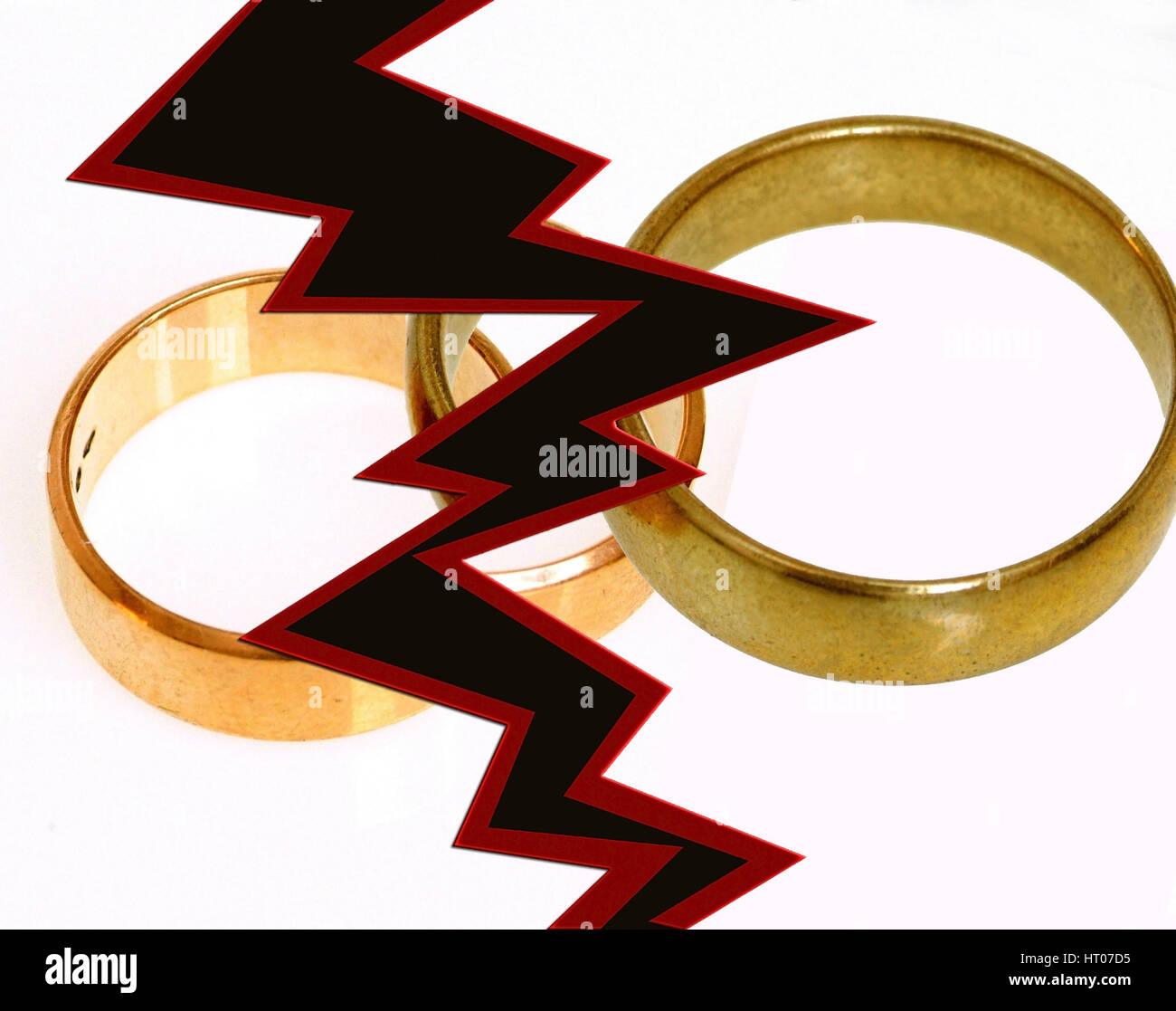 Symbolbild Scheidung - symbolisch für Scheidung Stockfotografie - Alamy