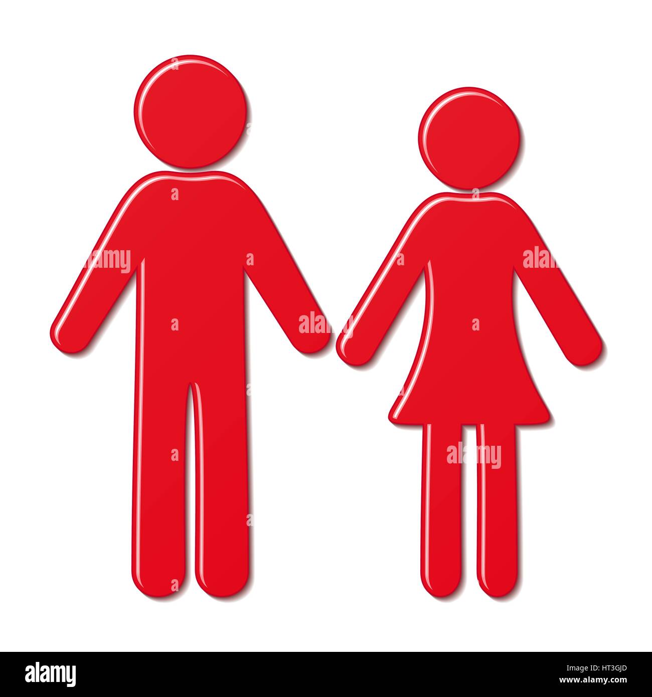 Symbole für Mann und Frau Stock-Vektorgrafik - Alamy