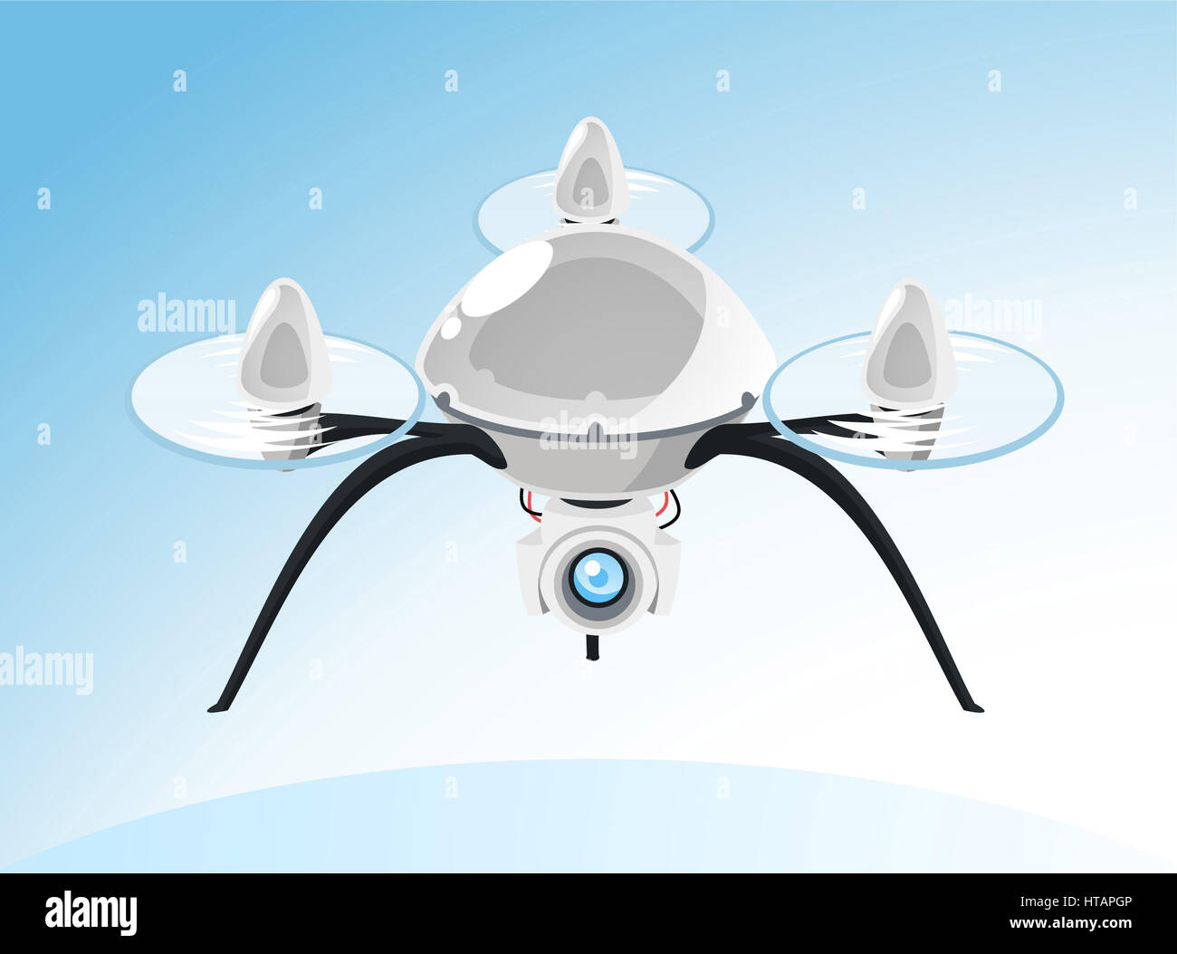 Drohne Drohnen fliegen, Vektor-Illustration-Cartoon Stockfotografie - Alamy