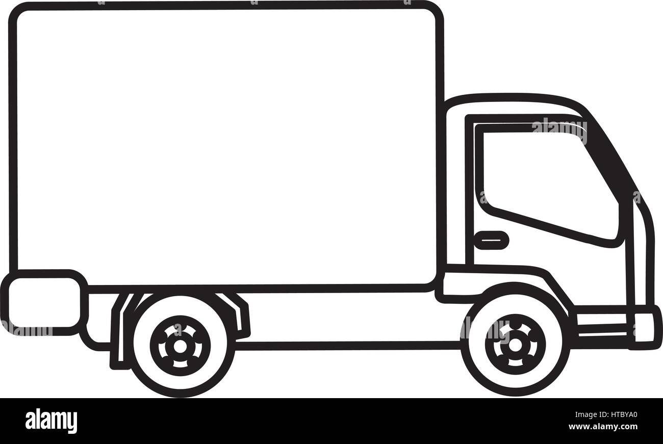 Silhouette LKW Anhänger Symbol, Vektor-Illustraction-design Stock-Vektorgrafik - Alamy