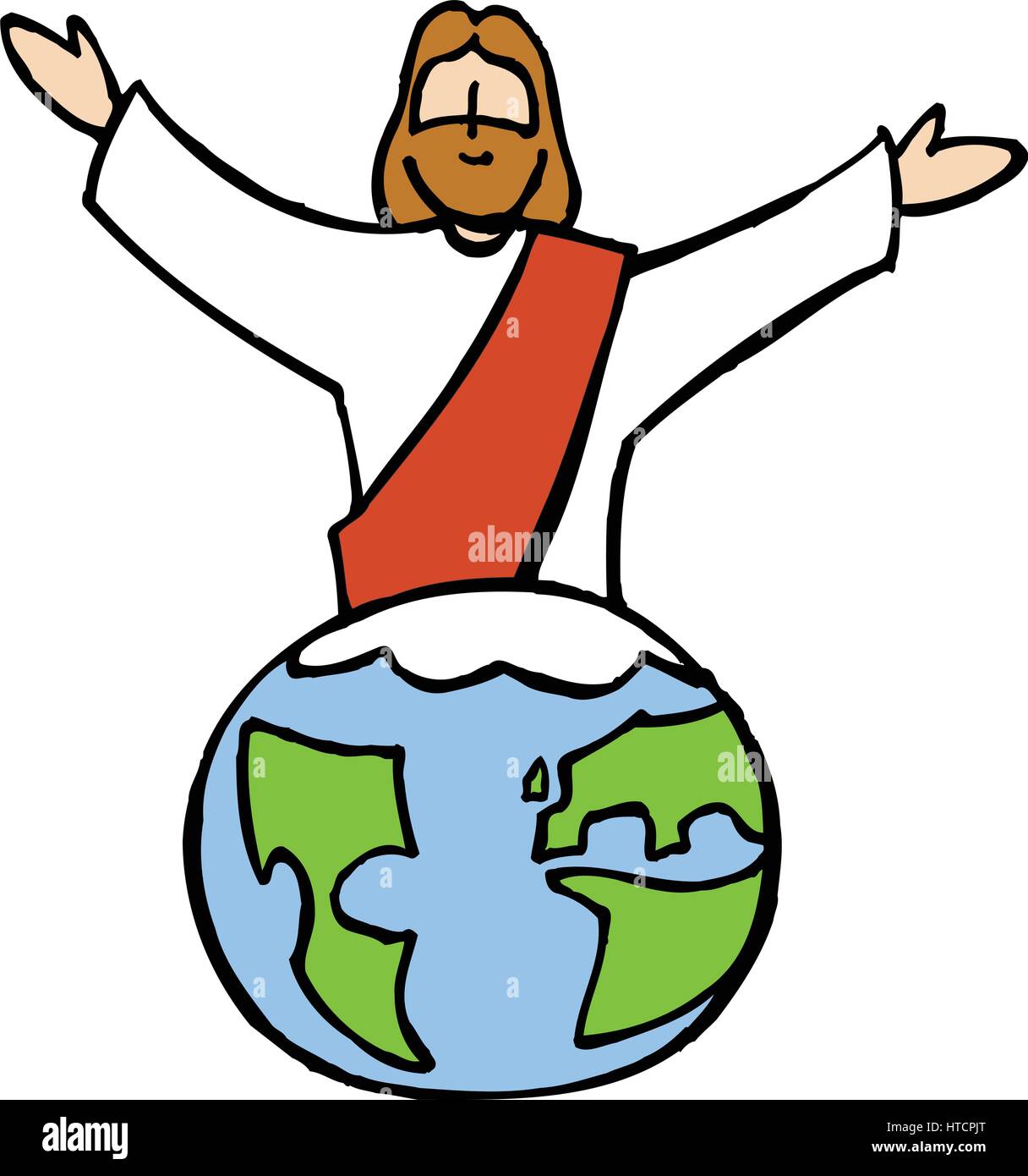 Jesus die Welt regiert. Er ist der König der Könige, umarmt er ...