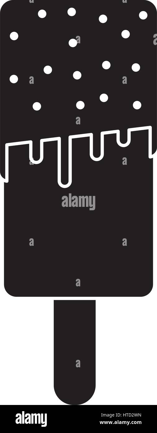 Eis am Stiel halten Eis Piktogramm Stock-Vektorgrafik - Alamy