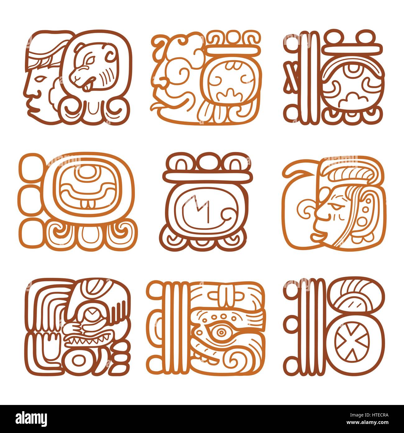 Maya Hieroglyphen Stockfotos und -bilder Kaufen - Alamy