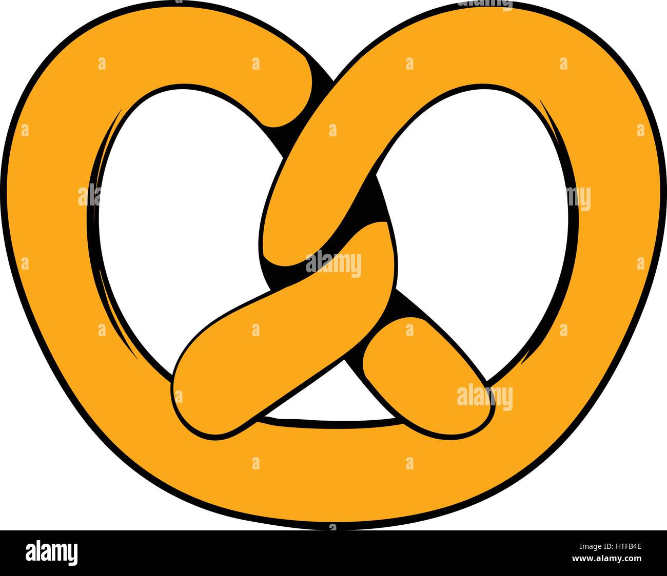 Brezel-Symbol im Symbol im Cartoon-Stil isoliert-Vektor-illustration ...