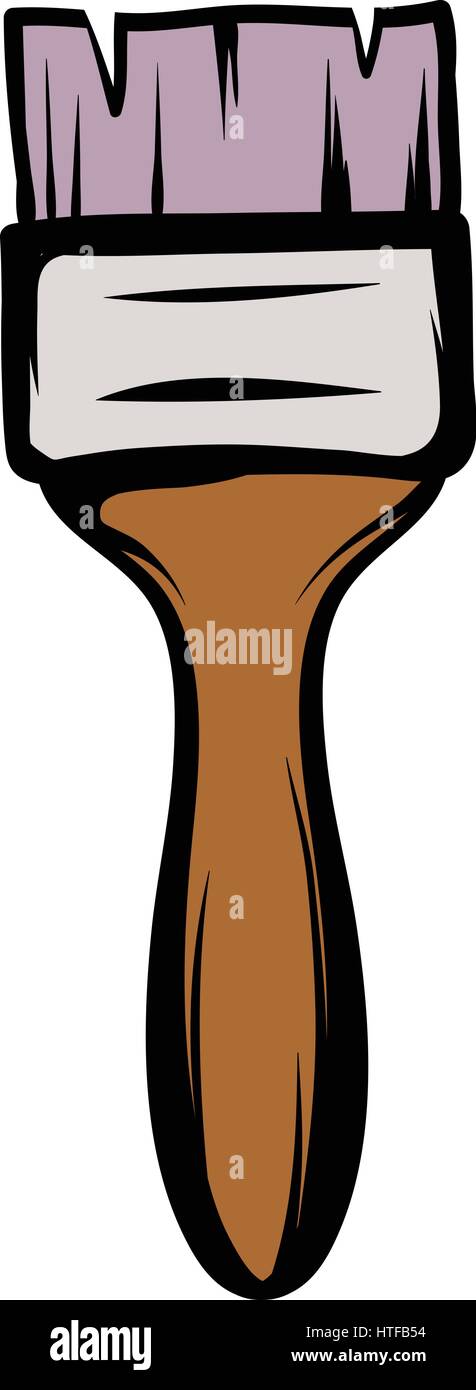 Farbe-Pinsel-Symbol im Cartoon-Stil isoliert-Vektor-illustration Stock ...