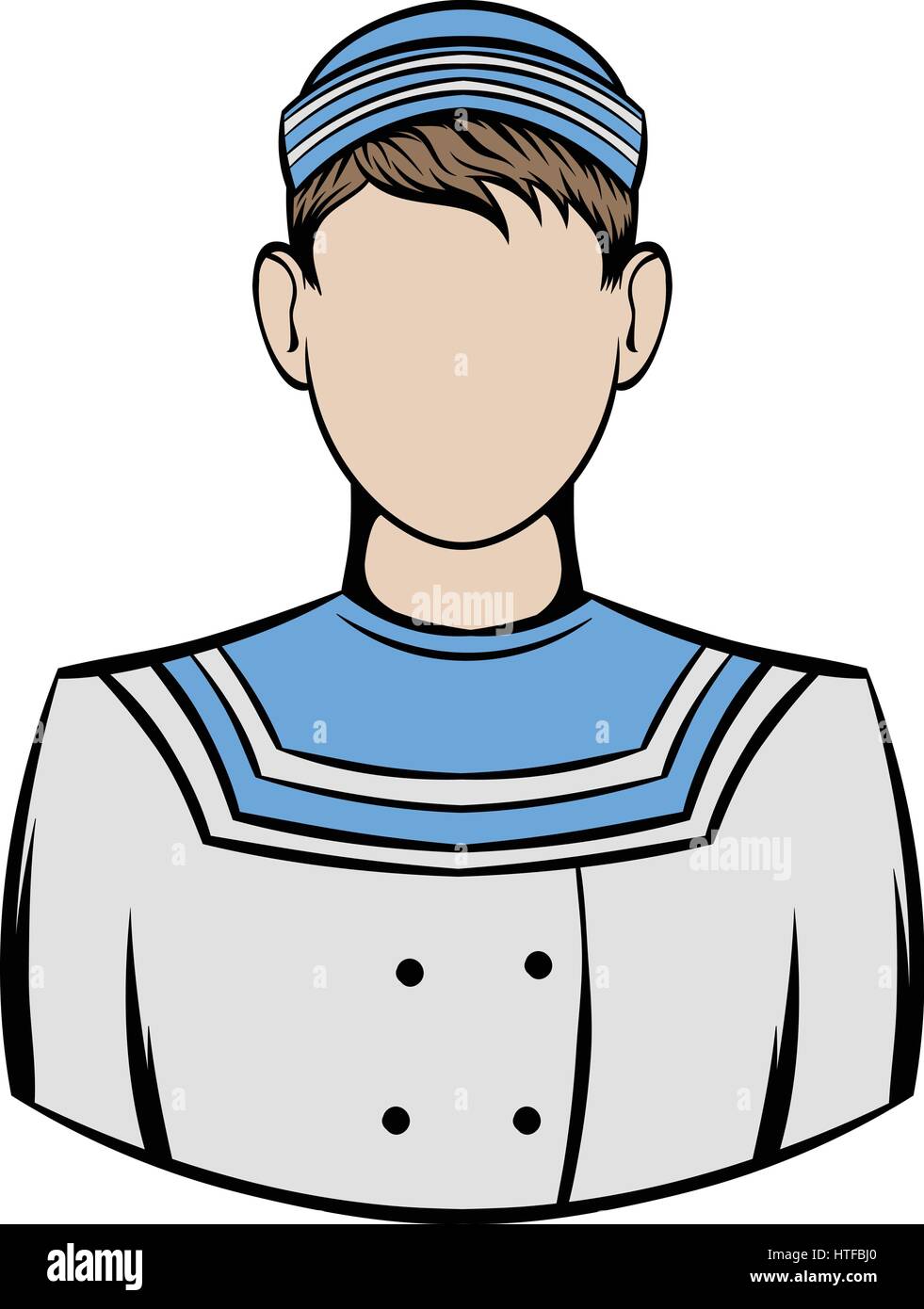 Seemann-Symbol im Cartoon-Stil isoliert-Vektor-illustration Stock ...