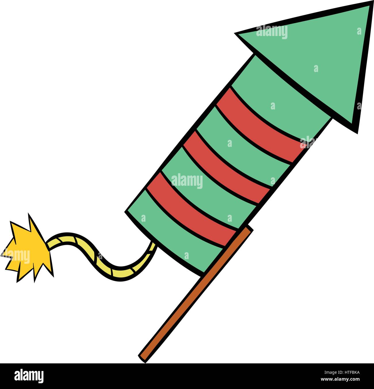 Party Popper-Symbol im Cartoon-Stil isoliert-Vektor-illustration Stock ...