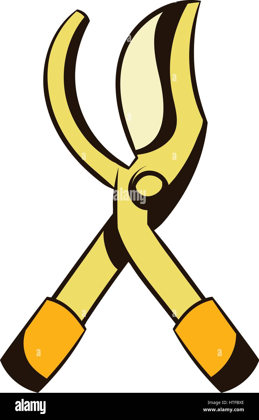 Schere Garten Symbol cartoon Stock-Vektorgrafik - Alamy