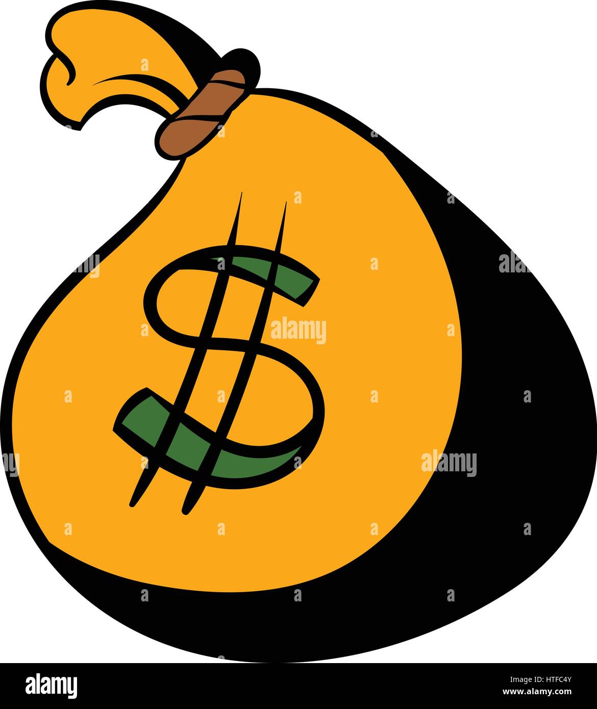 Geld-Beutel oder Sack-Symbol, Symbol-cartoon Stock-Vektorgrafik - Alamy
