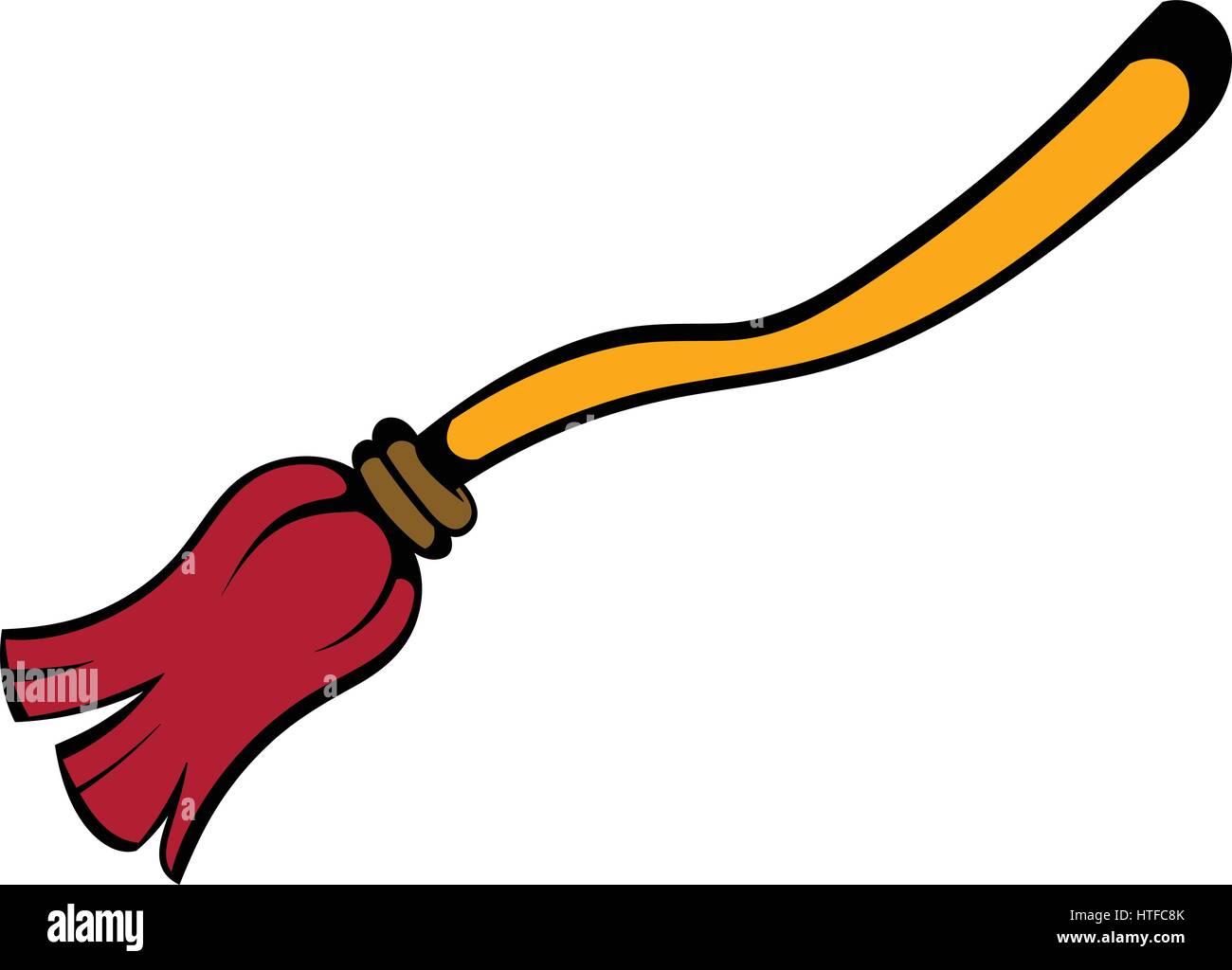 Hexen Besen Symbol, Symbol-cartoon Stock-Vektorgrafik - Alamy