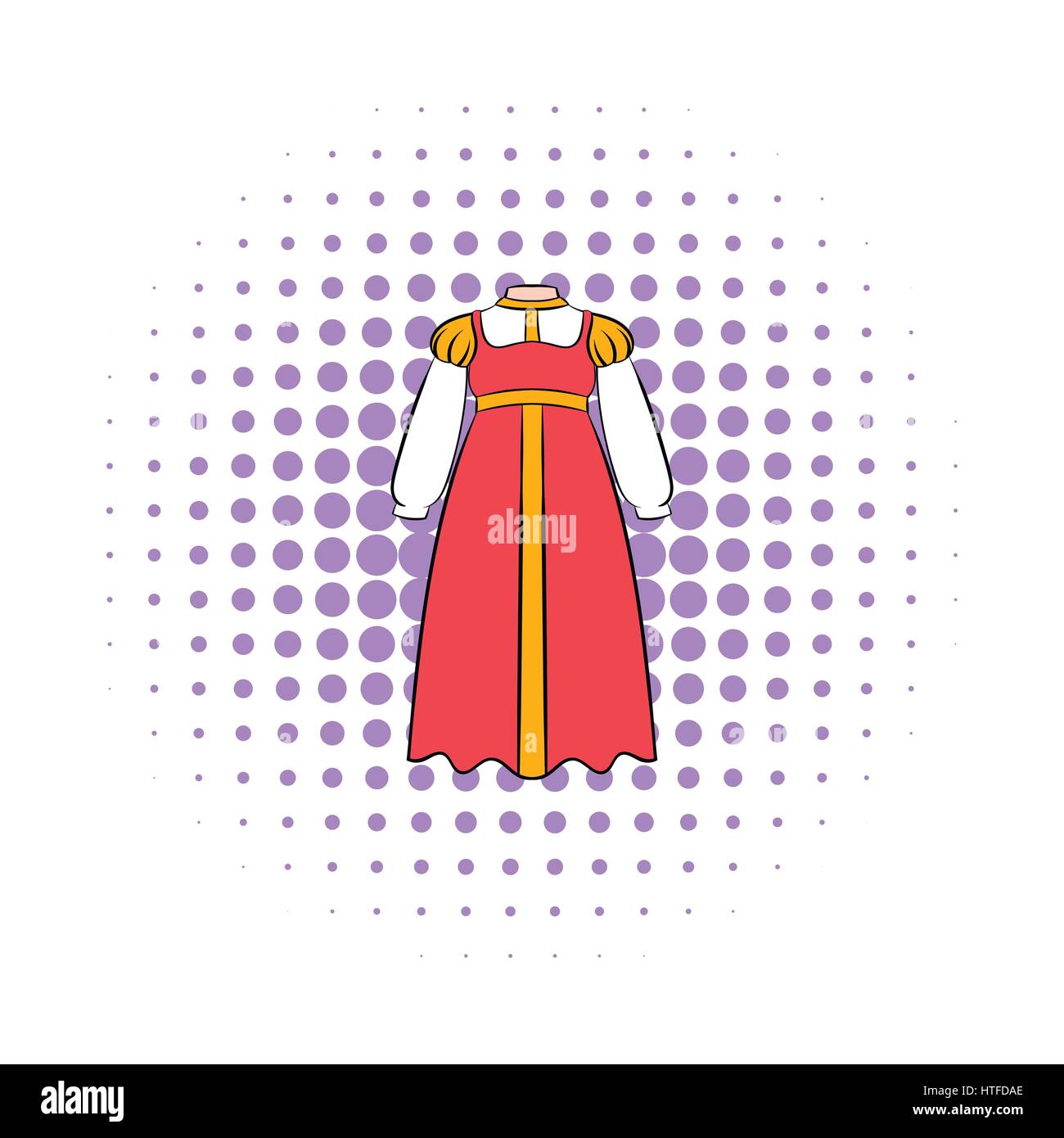 Russische nationale Sarafan Symbol, Comic Stock-Vektorgrafik - Alamy