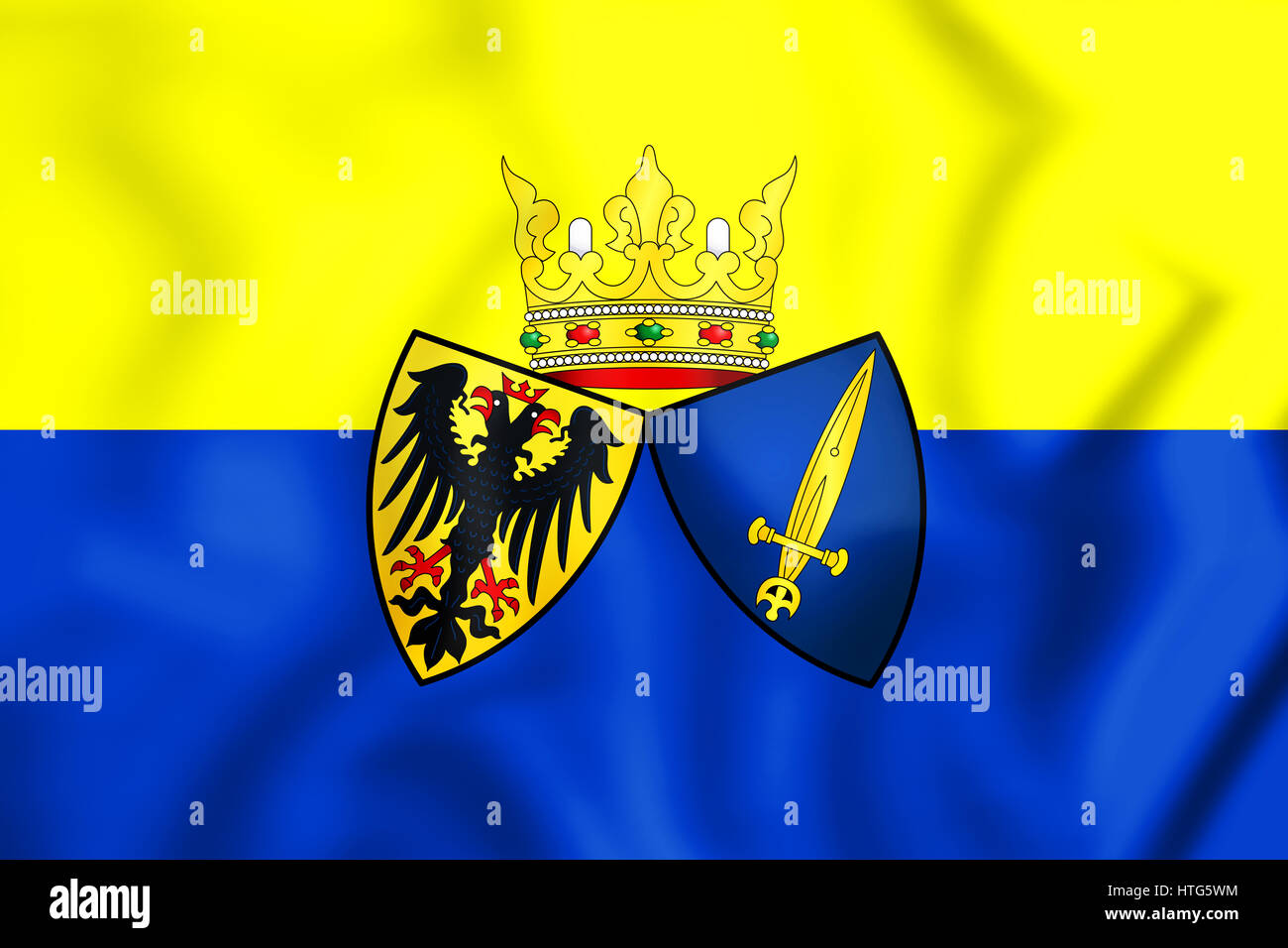 Flagge von Essen, Deutschland. 3D Illustration Stockfotografie - Alamy