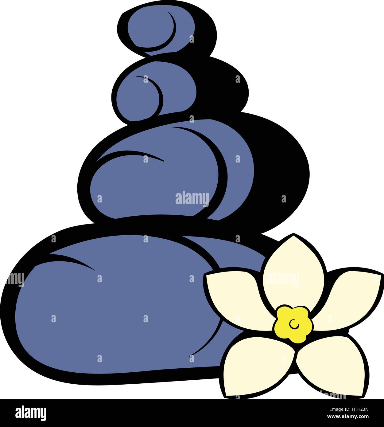 Zen-Basalt Steinen Symbol, Symbol-cartoon Stock-Vektorgrafik - Alamy