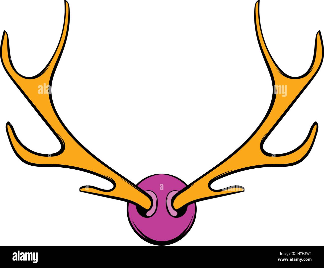 Hirsch-Kopf-Symbol, Symbol cartoon Stock-Vektorgrafik - Alamy