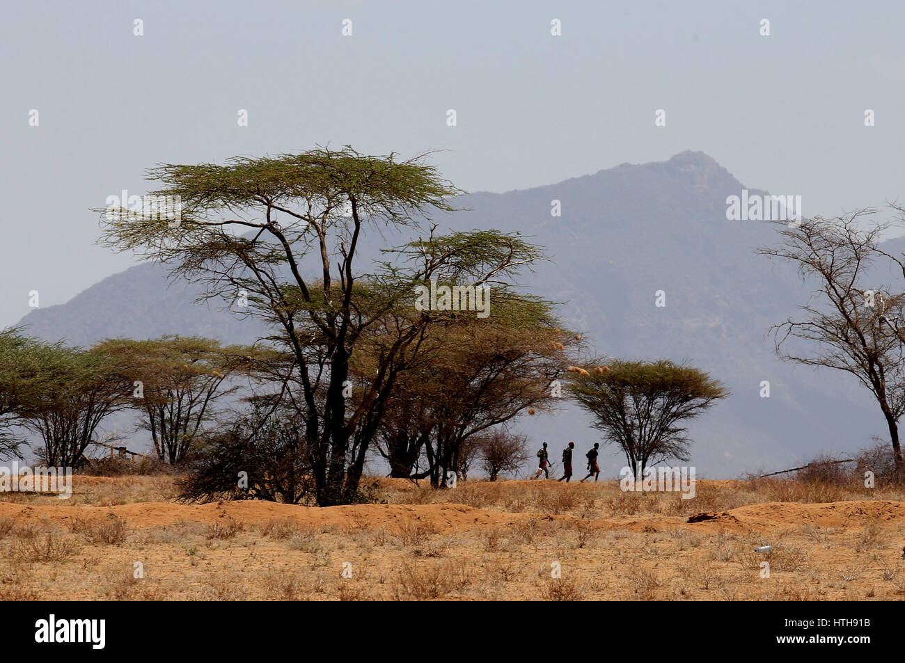 Eine allgemeine Sicht auf die Landschaft als Soldaten des 2. Bataillons ...