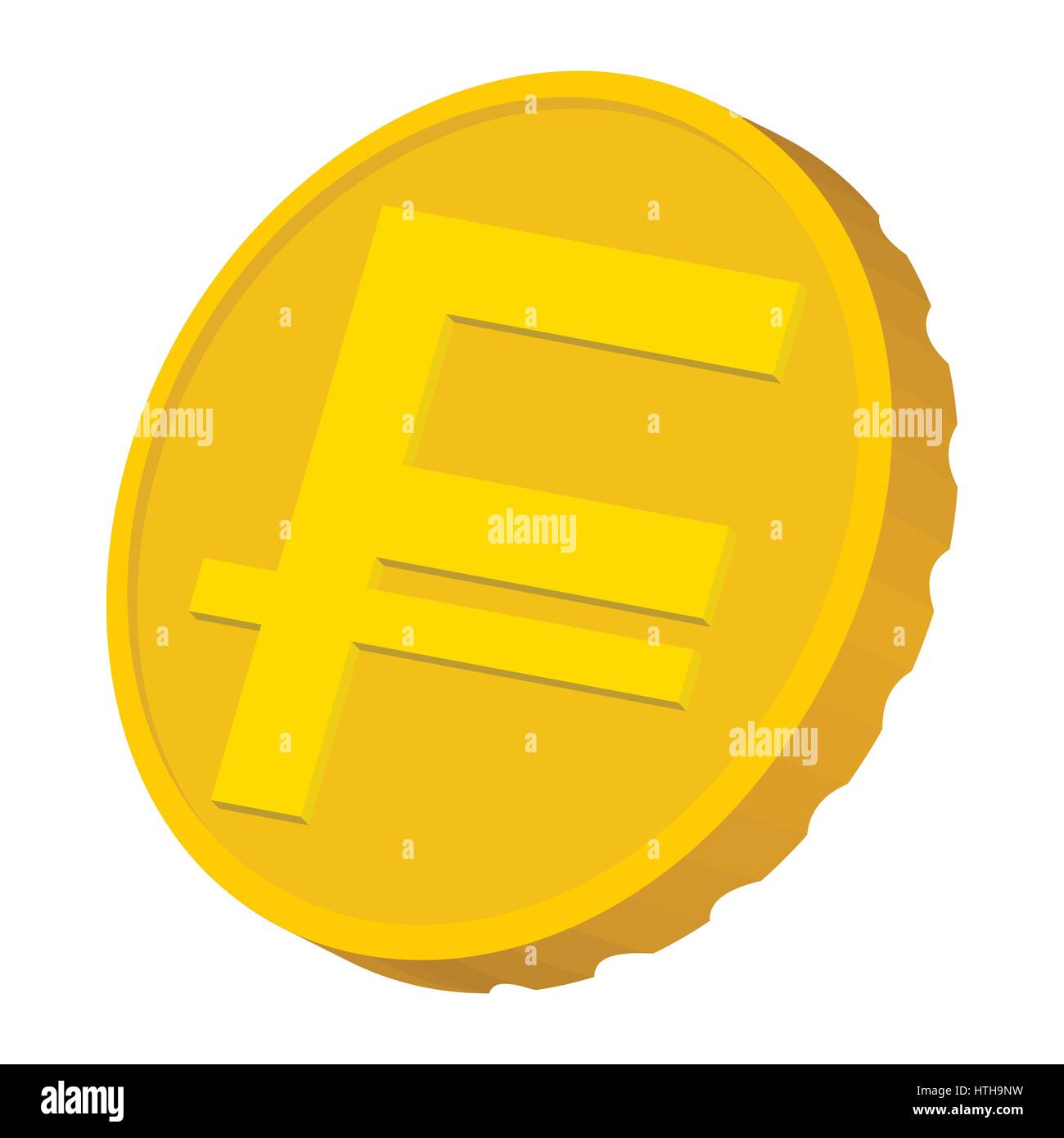 Goldmünze mit Schweizer Franken Zeichen Symbol Stock-Vektorgrafik - Alamy