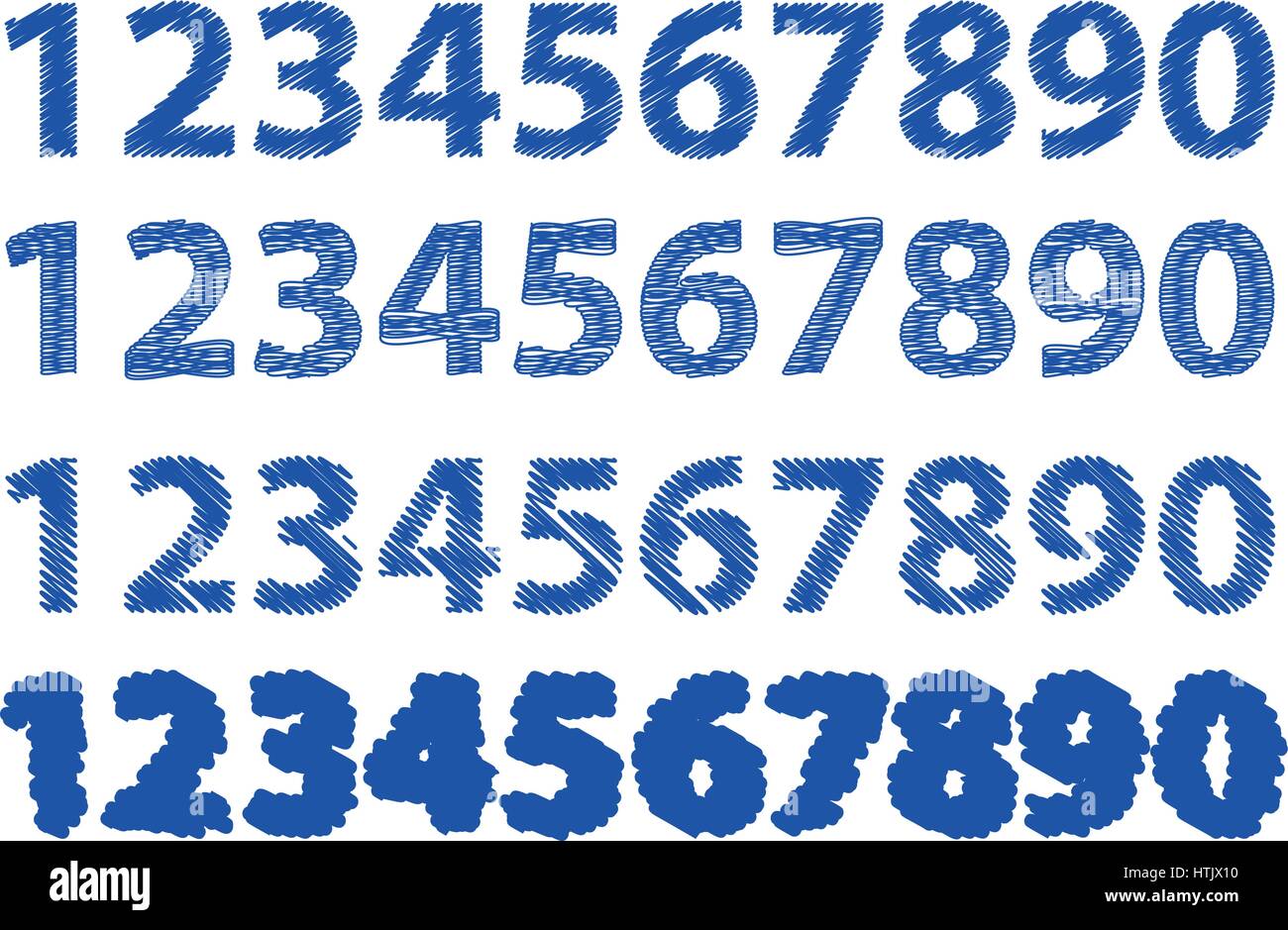 Grafik Der Zahlen 1 Bis 9 Stockfotos und -bilder Kaufen - Alamy