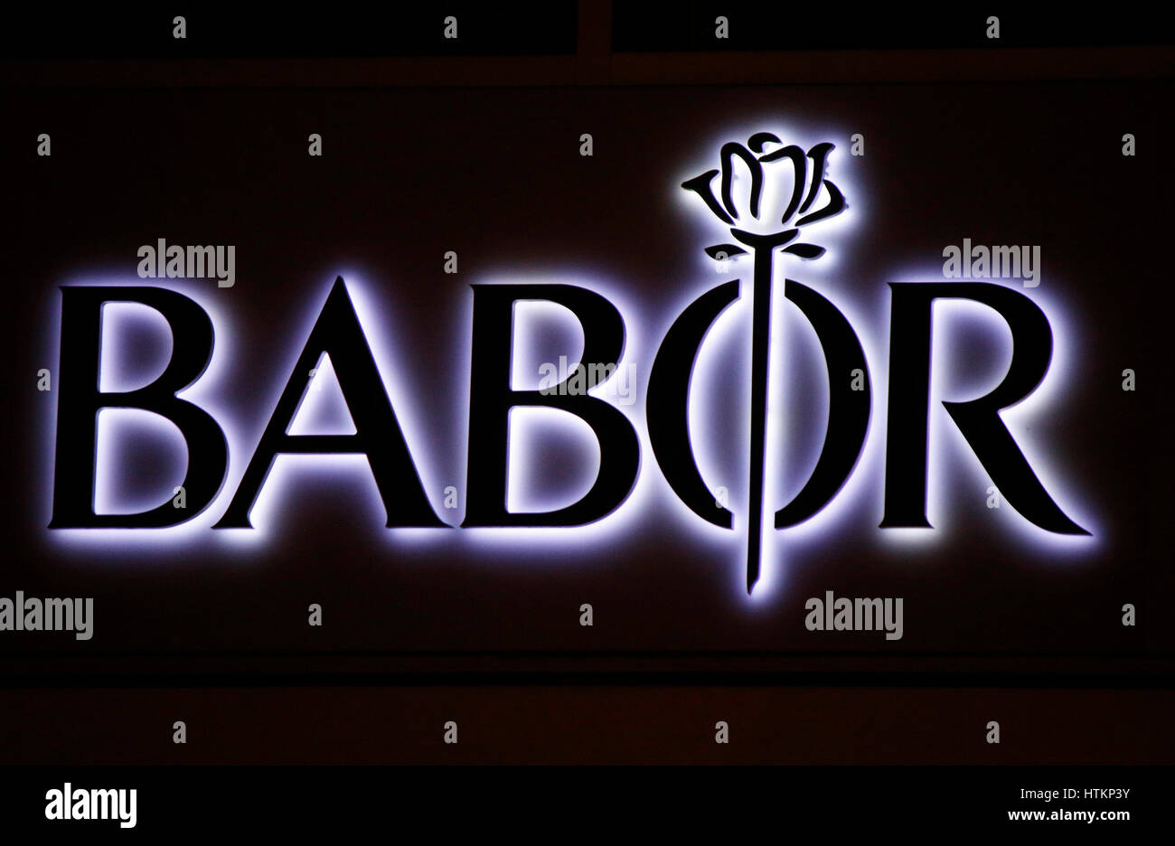 Das Logo der Marke / das Logo der Marke "Babor", Berlin Stockfotografie ...