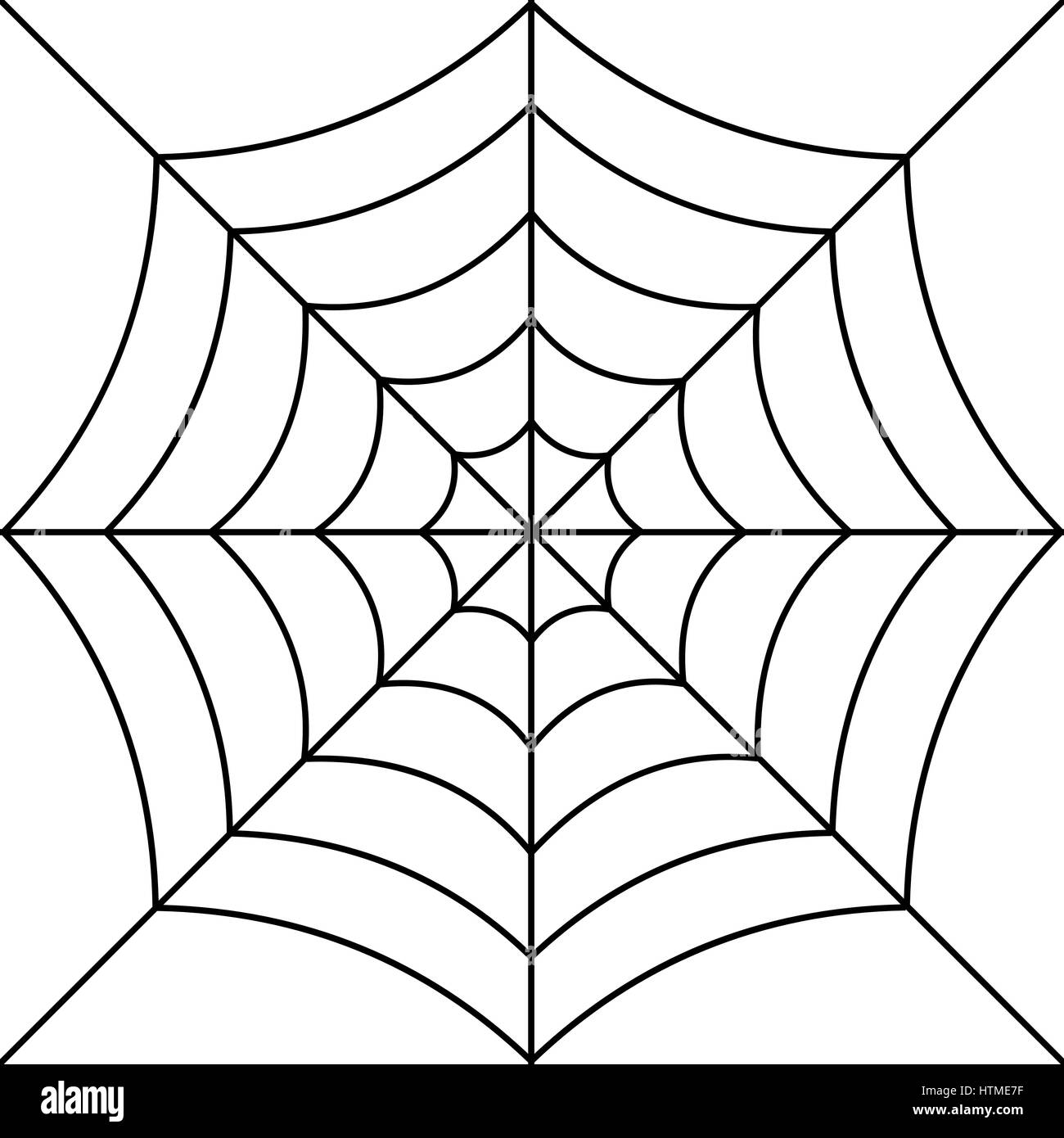 Spinnennetz-Symbol isoliert auf weißem Hintergrund. Vektorgrafiken ...