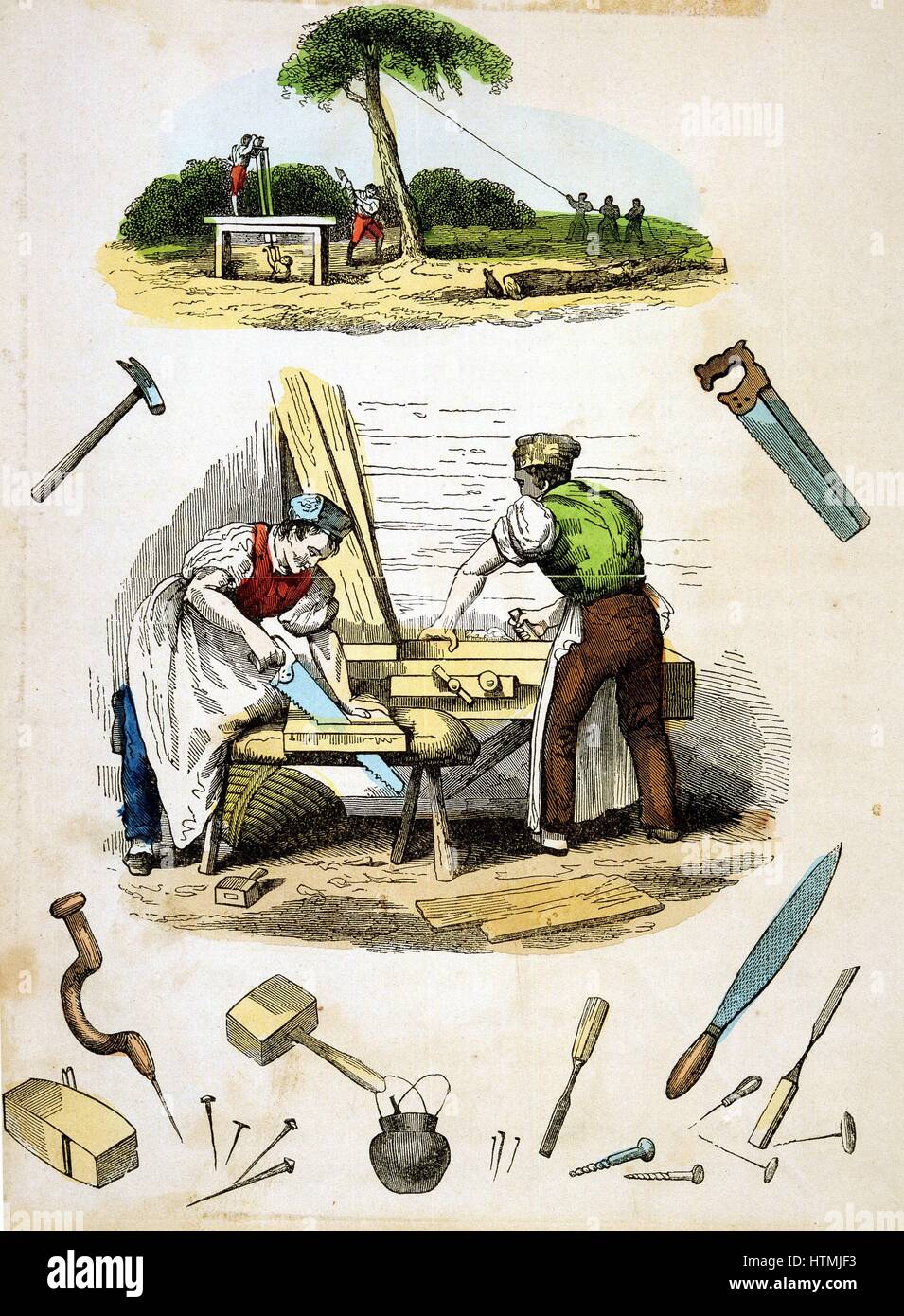 Umgeben von allen werkzeugen seiner holzbearbeitung -Fotos und ...