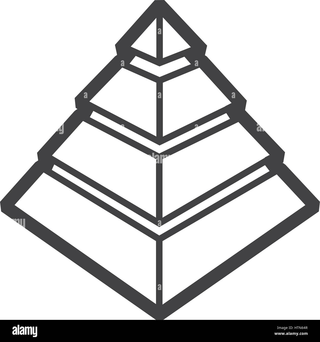 Pyramid 3d Symbol Vektor Stock-Vektorgrafik - Alamy