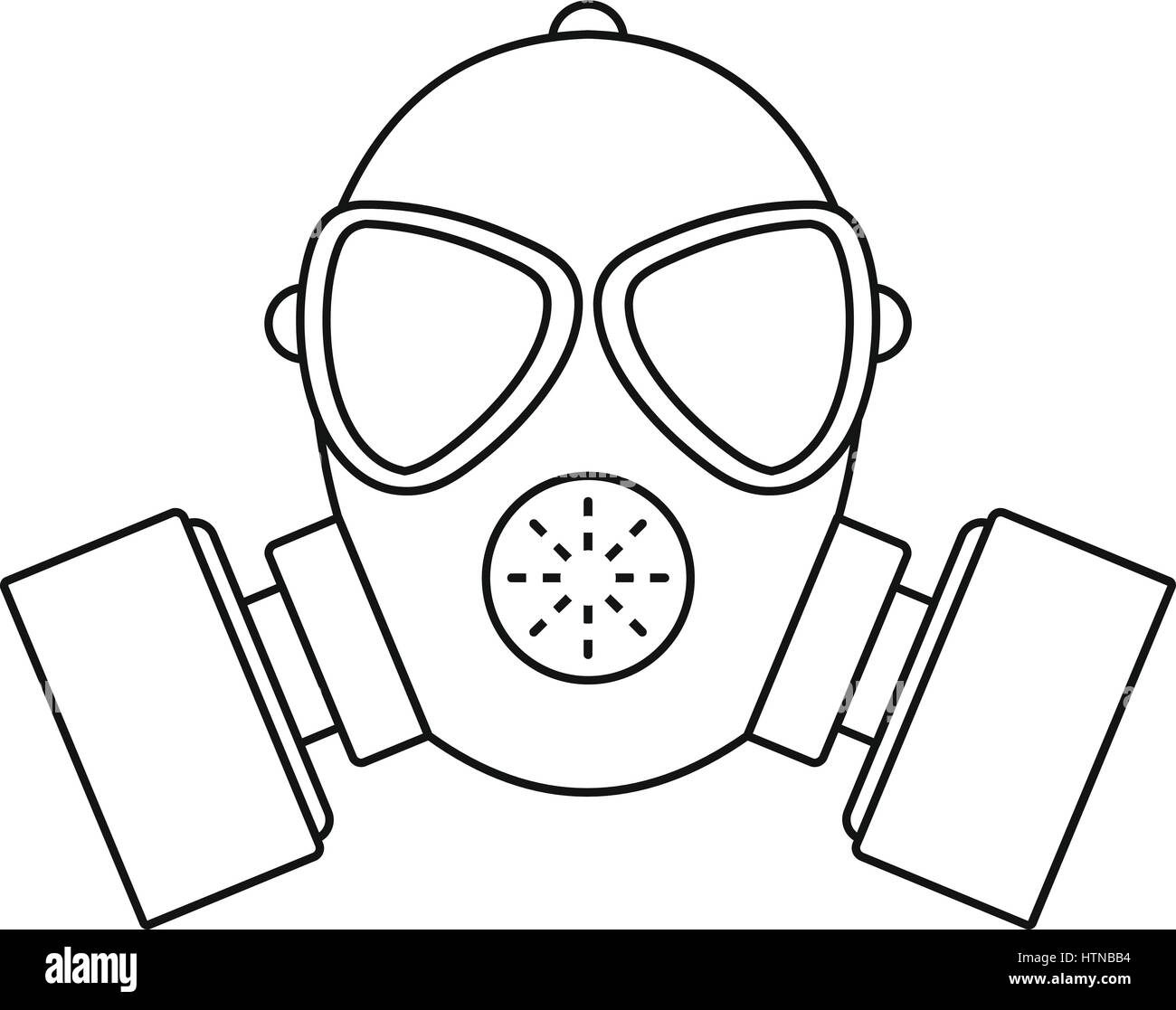 Atemschutz-Symbol. Umriss-Illustration der Atemschutzmaske Vektor Icon ...