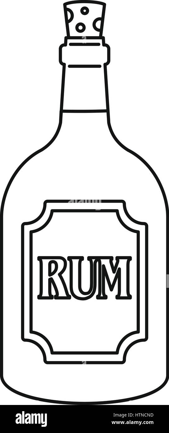 Rum-Symbol. Umriss Außenillustration rum Vektor Icon für web Stock ...