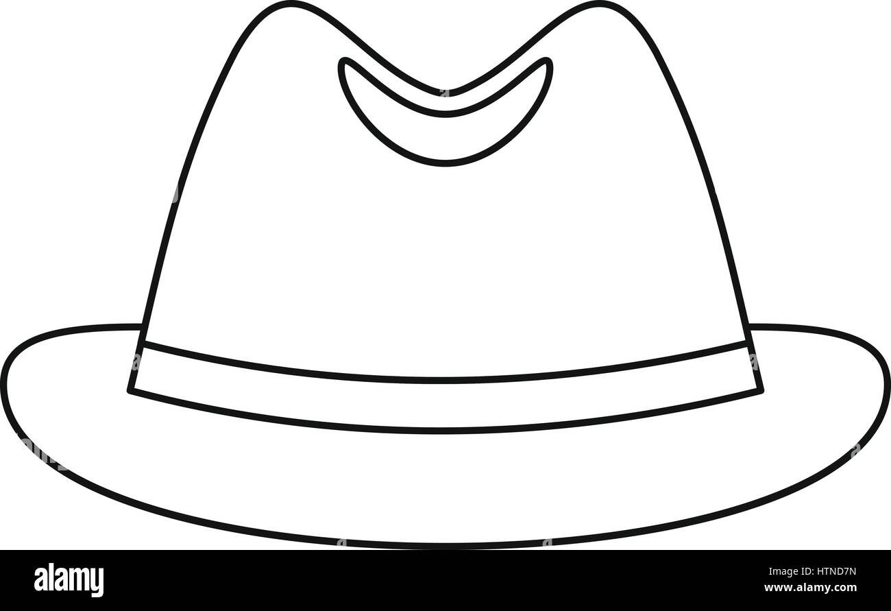 Mann Hut-Symbol. Umriss-Illustration der Mann Hut Vektor Icon für web ...