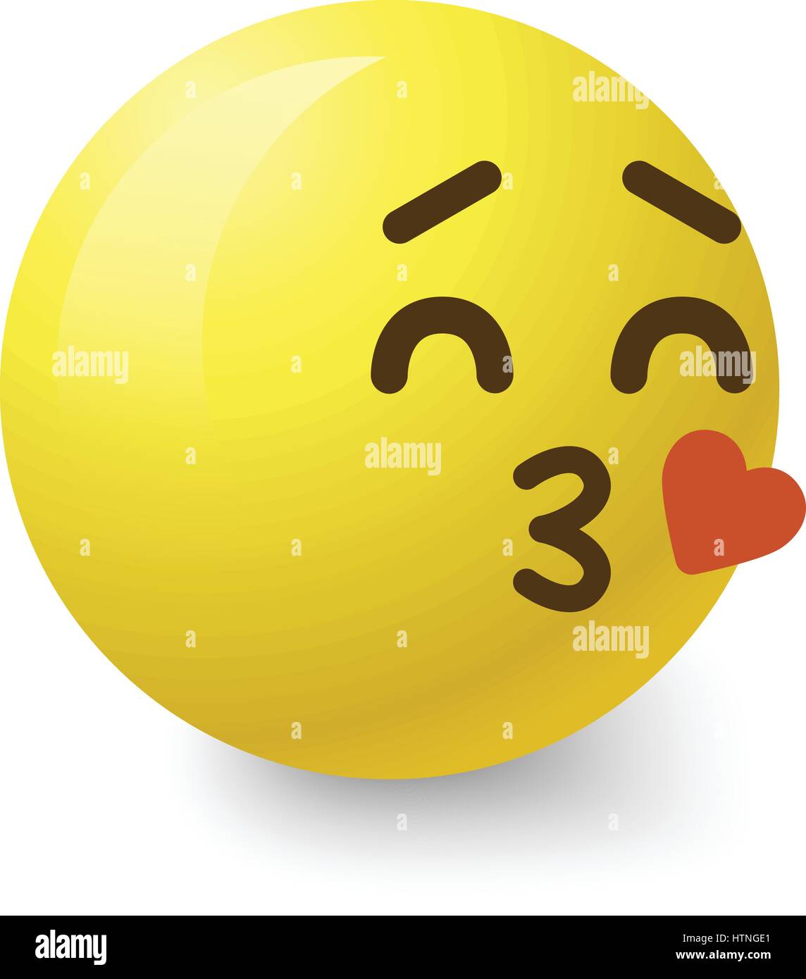 Küssen Smiley-Symbol. Cartoon-Illustration des Küssens Smiley Vektor ...