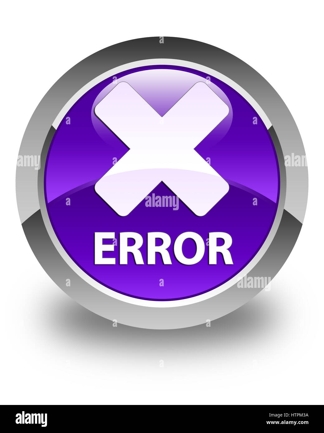 Fehler (Abbrechen-Symbol) auf Hochglanz lila Runde Taste abstrakte ...