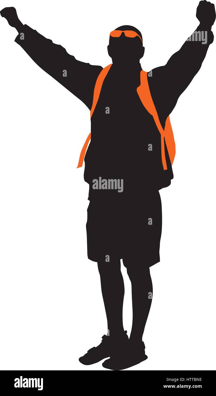 Trekker silhouette Stock-Vektorgrafiken kaufen - Alamy