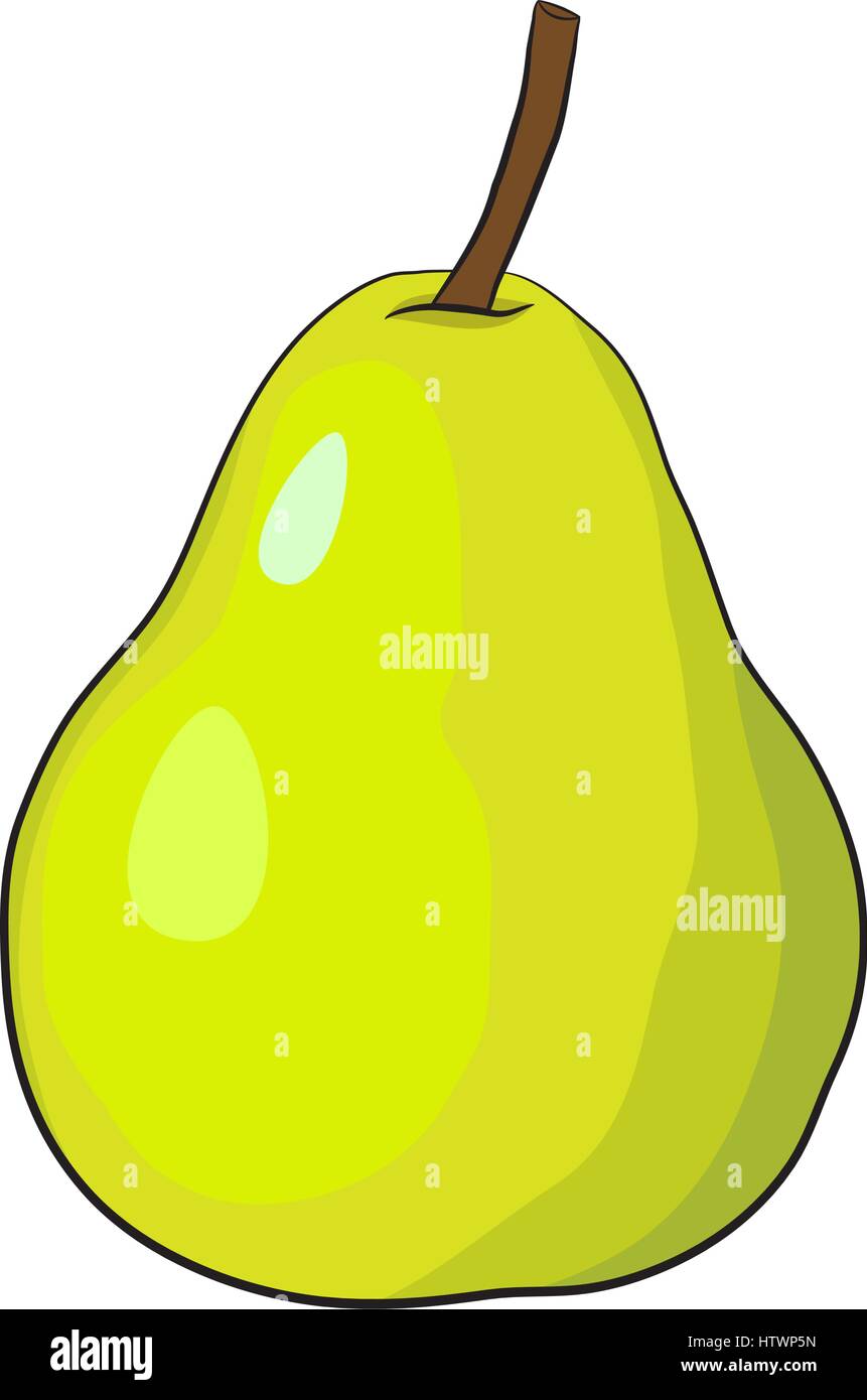 Illustration von isolierten Cartoon Birne. Vektor EPS 8 Stock ...