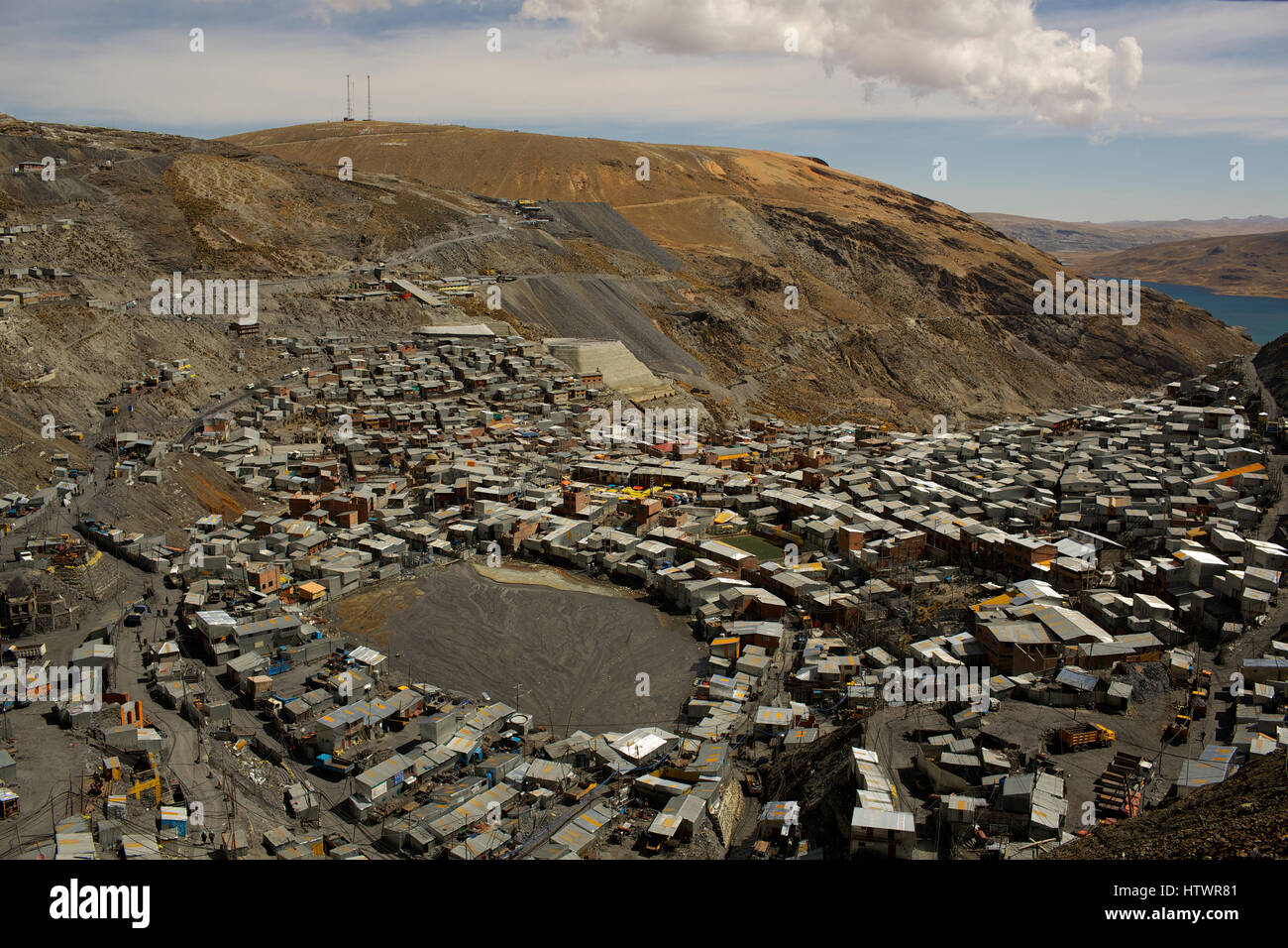 La Rinconada, eine Goldgräberstadt in den Anden, Peru. Befindet sich ...